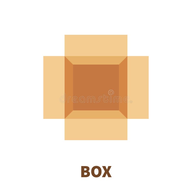 Box Icon or Logo in Modern Flat Style. Stock Vector - Illustration of ...