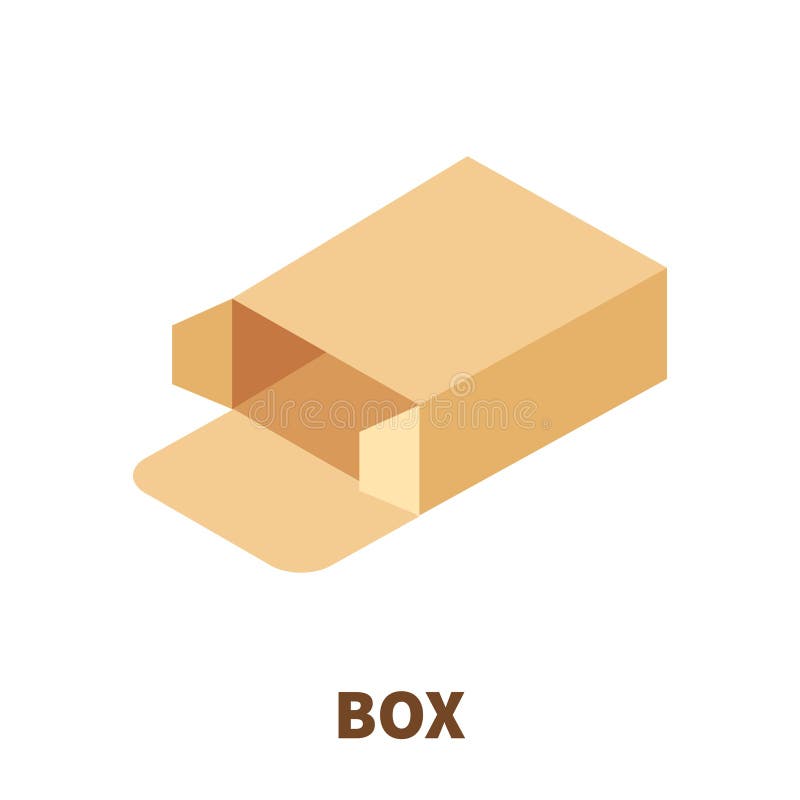 Box Icon or Logo in Modern Flat Style. Stock Vector - Illustration of ...