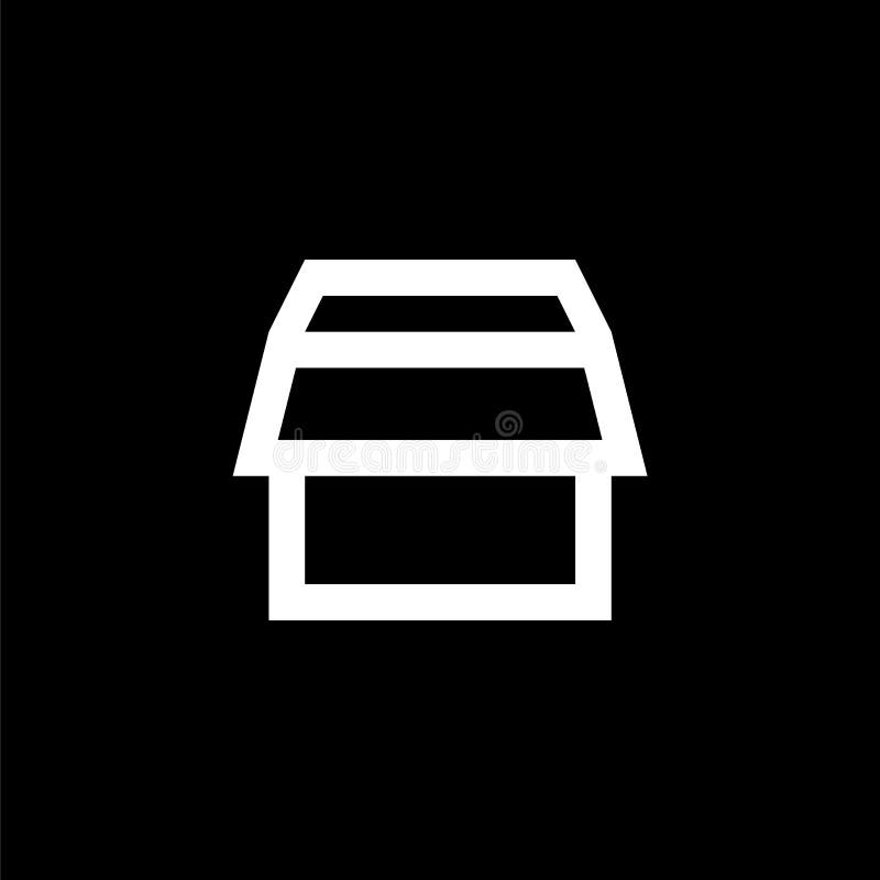 Box Icon for Simple Flat Style Ui Design Stock Vector - Illustration of ...