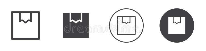 Box Icon Simple Outline Vector Logo Stock Vector - Illustration of ...