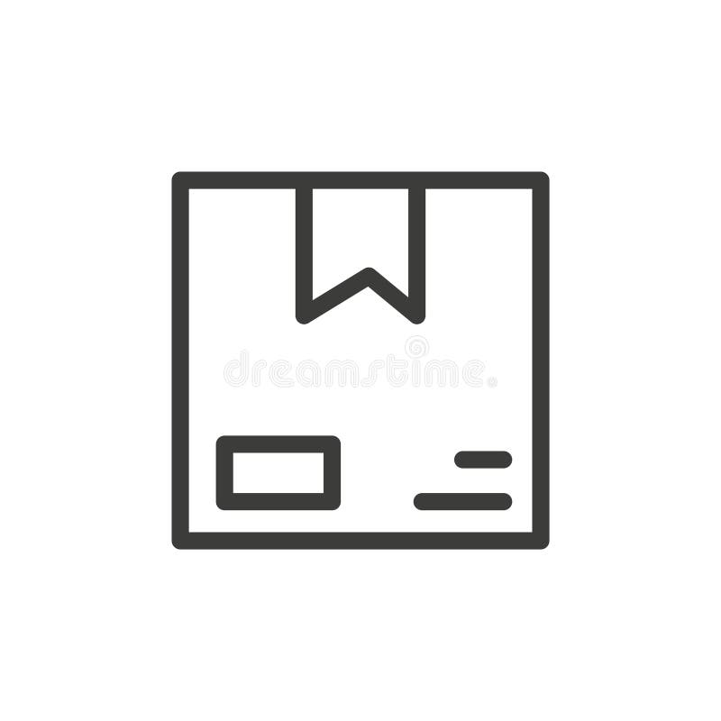 Box Icon Simple Outline Vector Logo Stock Vector - Illustration of ...