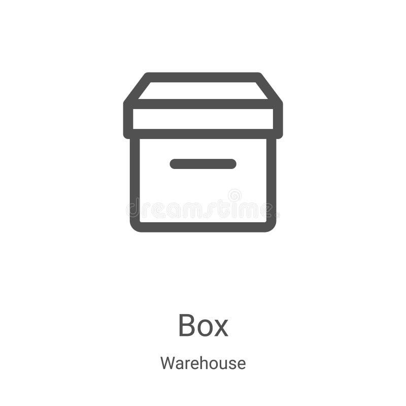 Box Icon Vector from Warehouse Collection. Thin Line Box Outline Icon ...