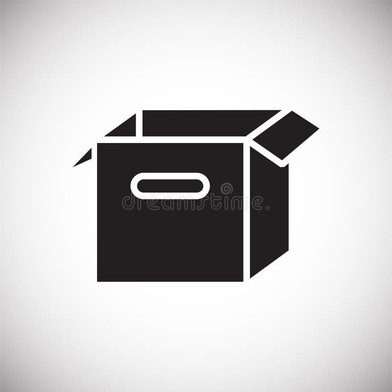 Box Icon on White Background for Graphic and Web Design, Modern Simple ...