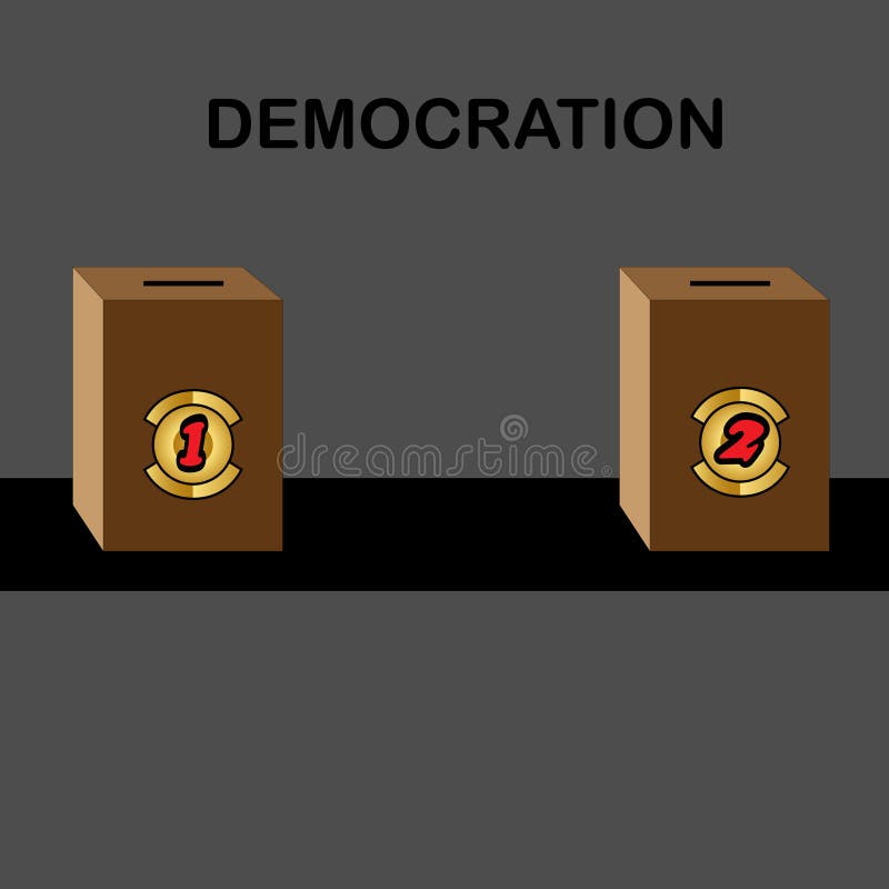 BOX ILLUSTRATION DEMOCRATION Election in a Country Stock Vector ...