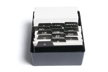 Box of Index File Cards stock image. Image of alphabetical - 11536005