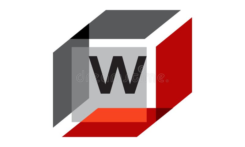 Box Initial W stock vector. Illustration of brand, modern - 90075158