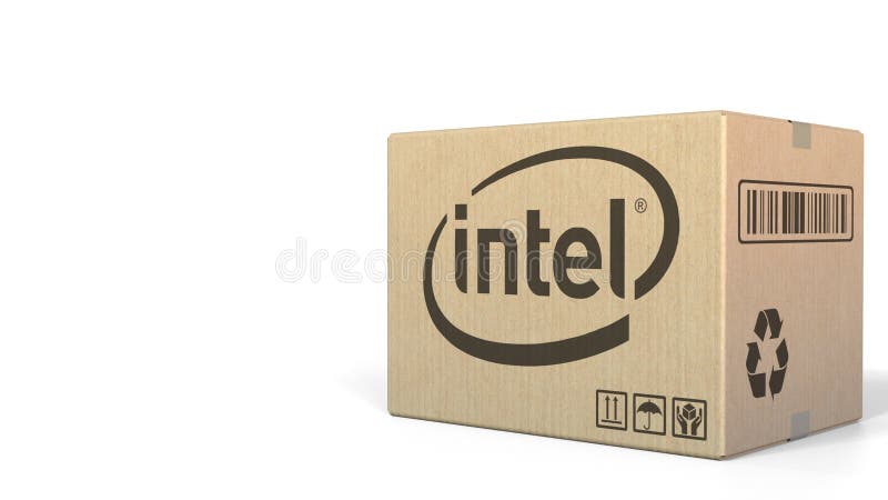 Box with Intel Logo. Editorial 3D Rendering Editorial Stock Image ...