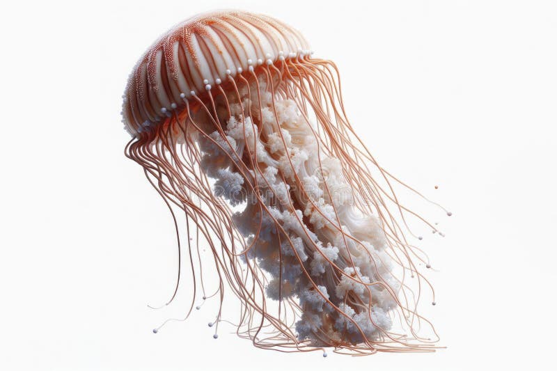 Box Jellyfish (Chironex Fleckeri) Isolated on Solid White Background ...