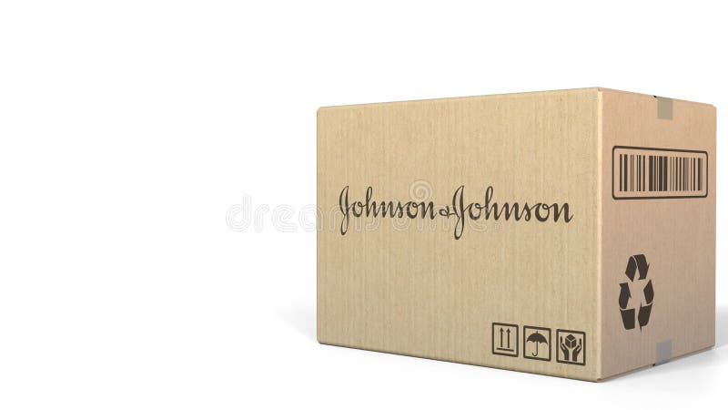 Box with Johnson and Johnson Logo. Editorial 3D Rendering Editorial ...