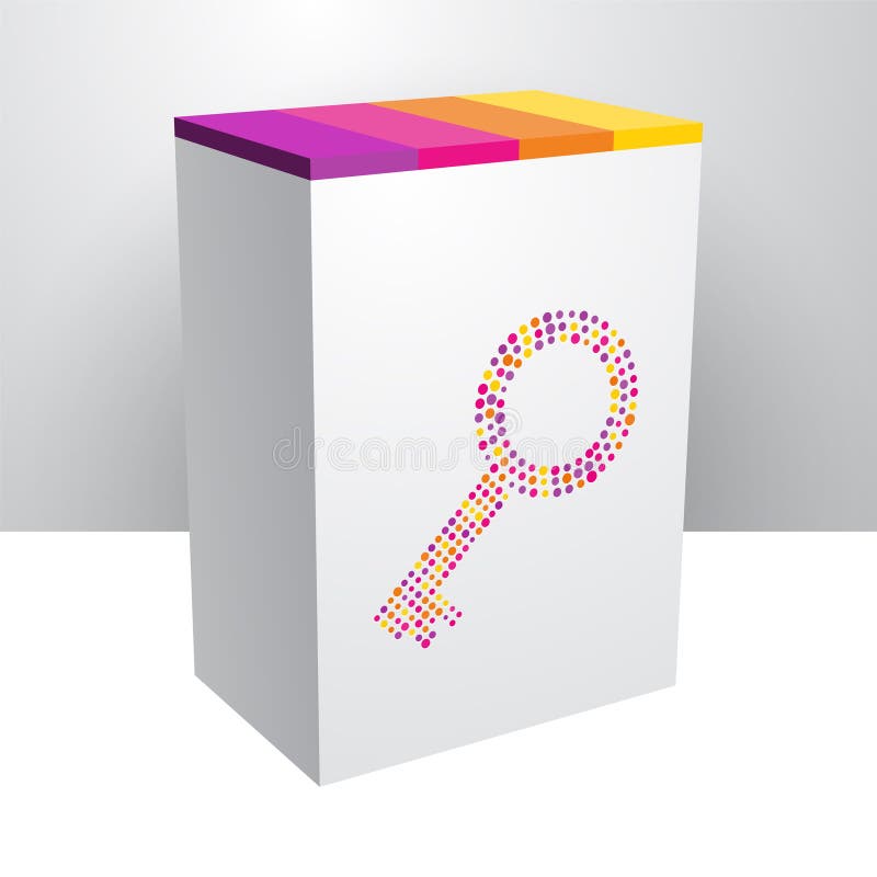 Box with key stock vector. Illustration of store, packaging - 43507818