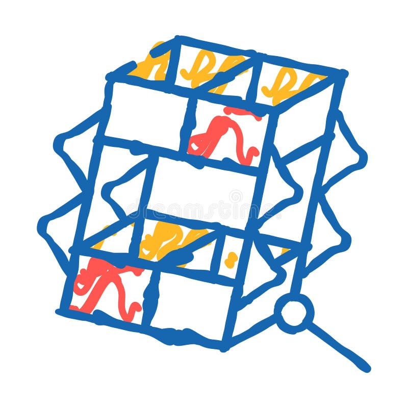 Box Kite Icon Doodle Illustration Stock Illustration - Illustration of ...