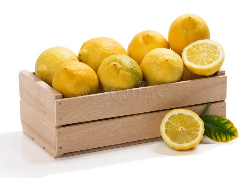 Lemons in a Crate, Above View. Stock Photo - Image of citrus, lemon ...