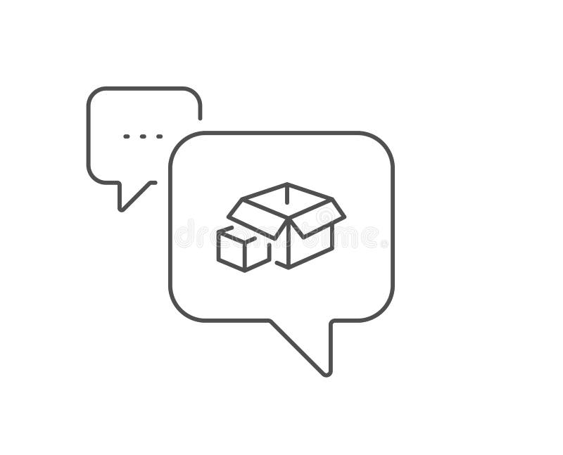Box Line Icon. Delivery Parcel Sign. Packing Boxes. Vector Stock Vector ...