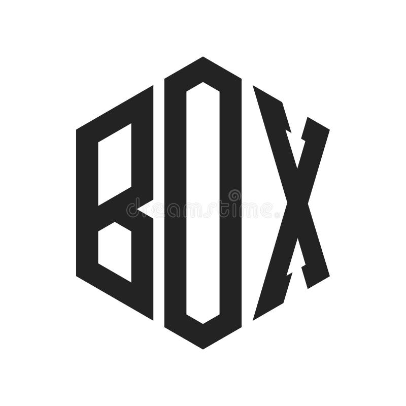 BOX Logo Design. Initial Letter BOX Monogram Logo Using Hexagon Shape ...
