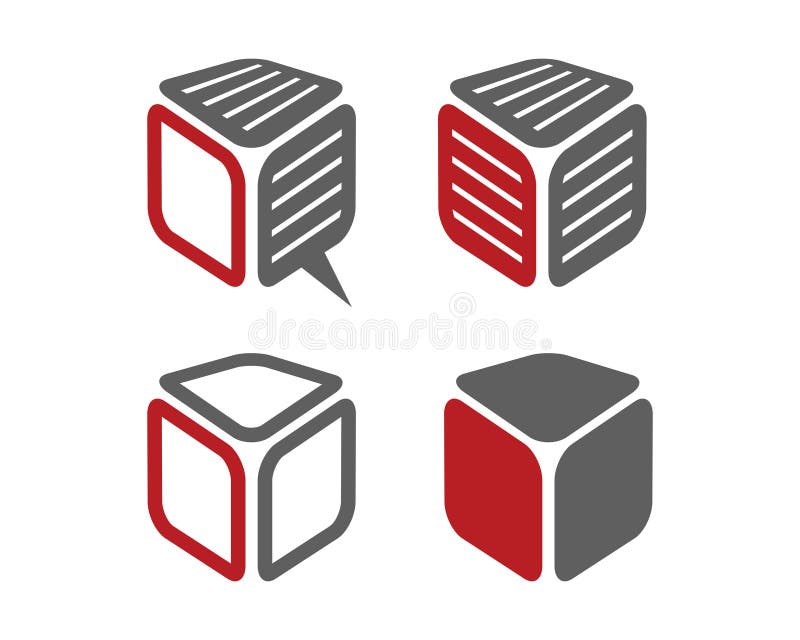 Box logo news set template stock vector. Illustration of collection ...