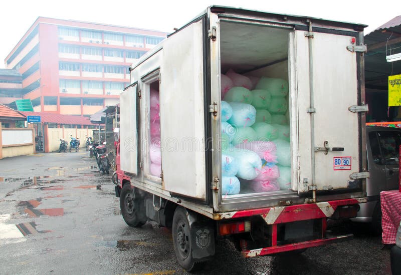 Box Lorry Full of Ice Packs for Sale Stock Image - Image of vehicle ...