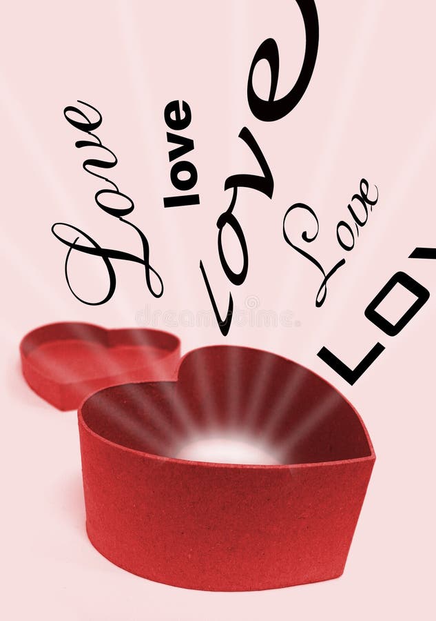 Box of Love stock photo. Image of heart, pink, giftbox - 676672