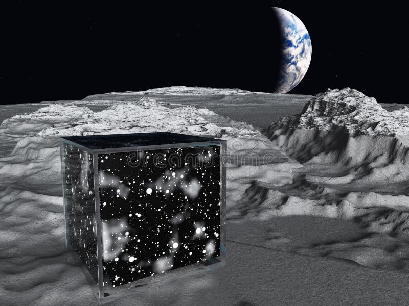 The lunar surface stock illustration. Illustration of horizon - 24102758