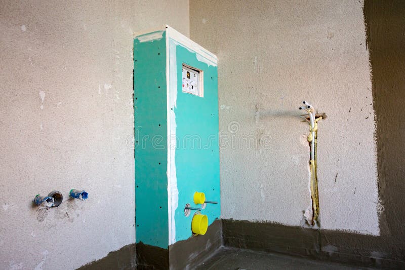 Box Made of Plasterboard Wall Stock Photo - Image of electrical ...