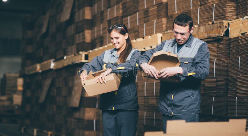Box making at a factory stock photo. Image of production - 92850006