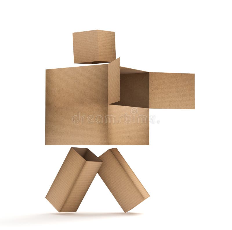 Box man stock illustration. Illustration of creativity - 137203920