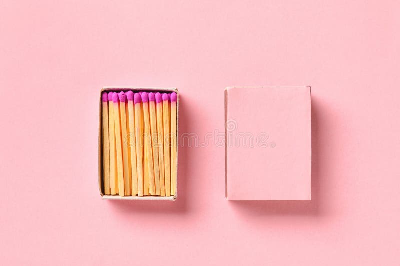 Box with Matches on Color Background Stock Photo - Image of fire, space ...