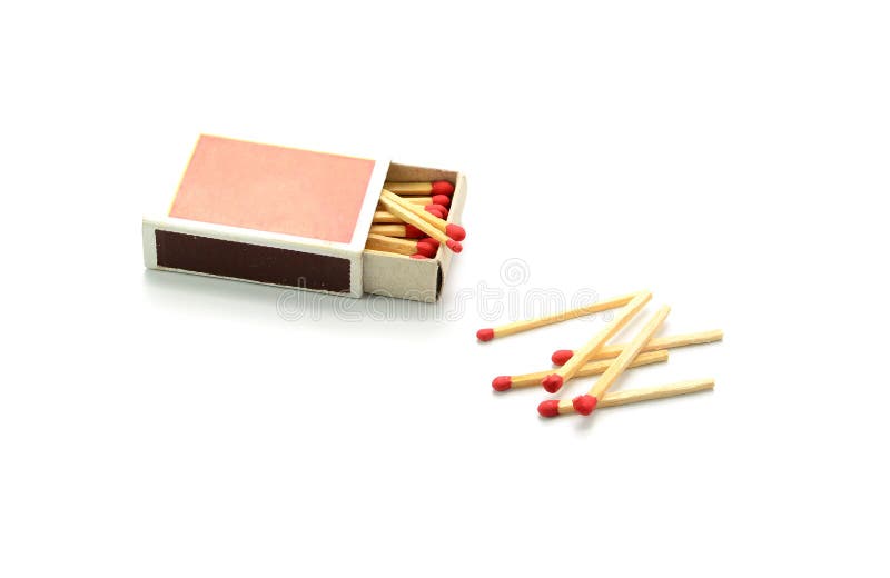 Matches Isolated on White Background Stock Image - Image of individual ...