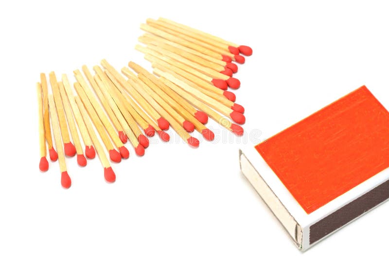 Box of Matches Isolated on White Background Stock Image - Image of life ...