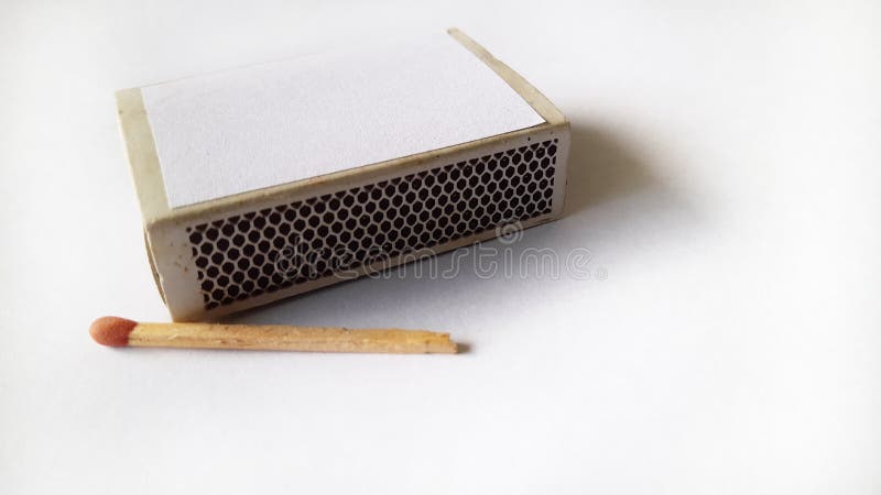 Box Matches Isolated on White Background. Stock Image - Image of pack ...