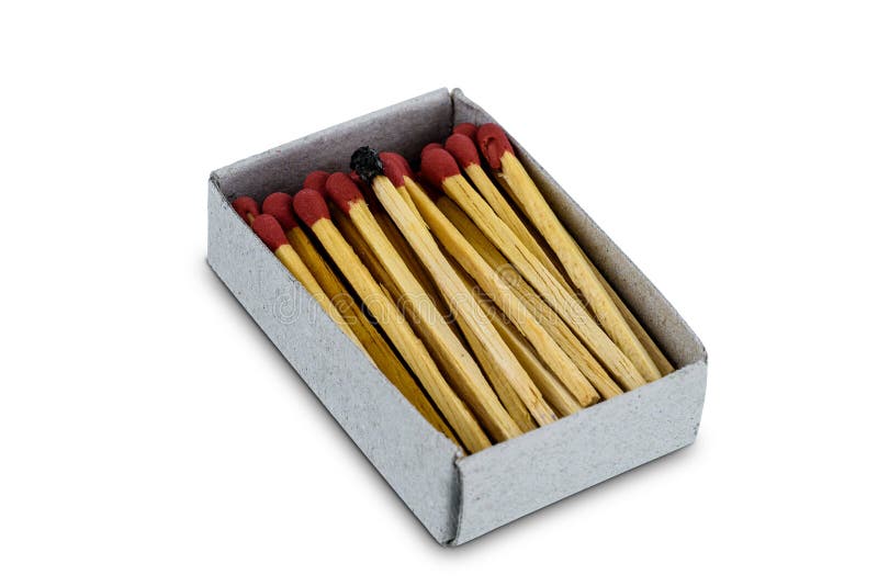 Matches Isolated on White Background Stock Photo - Image of acceptance ...