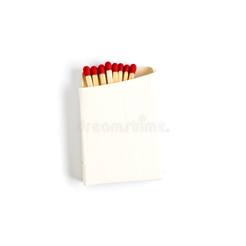 A Box of Matches with Red and White Tips Stock Illustration ...