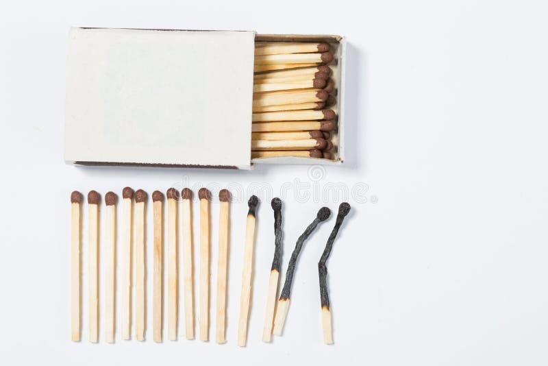 Box of matches on a white stock photo. Image of open - 84580476