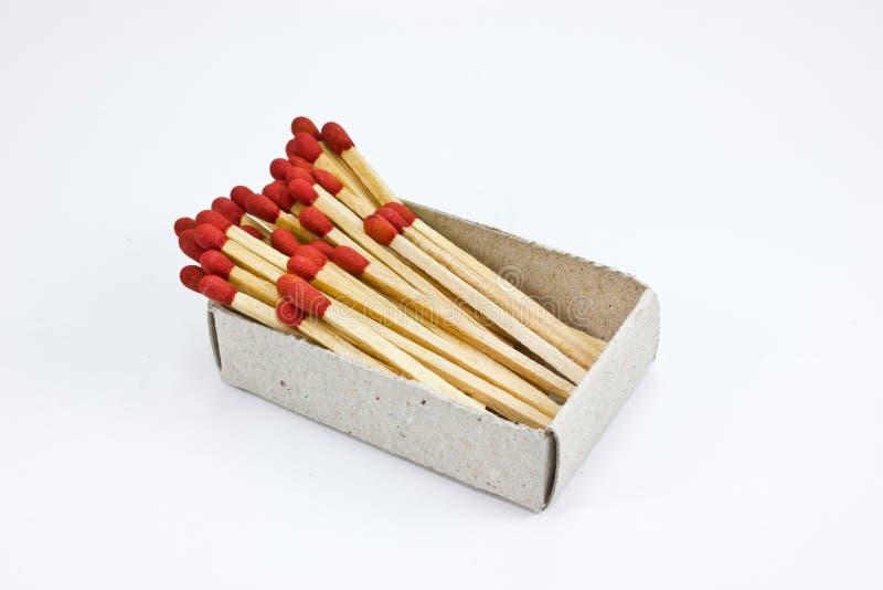 Box of matchsticks stock photo. Image of isolated, lighting - 21879900