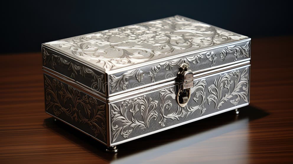 Box metallic boxes stock illustration. Illustration of precious - 369903241