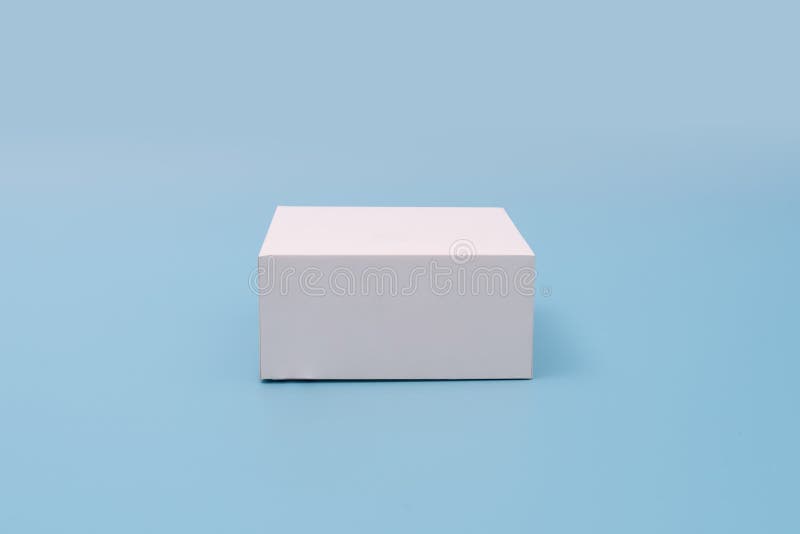 Box mockup set on blue stock image. Image of design - 169728113