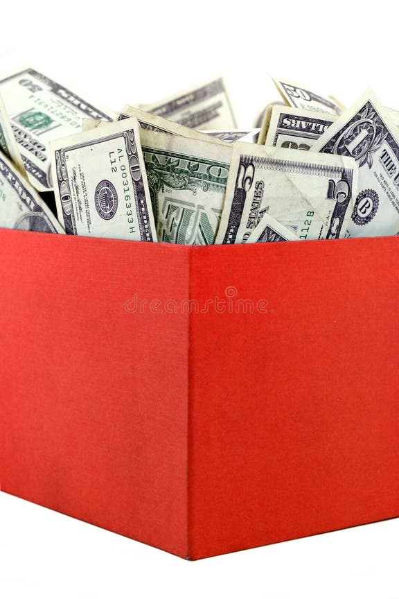 A box of money stock photo. Image of expenses, exchange - 1390694