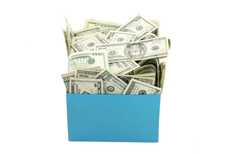 A box of money stock photo. Image of financial, celebrate - 1390890