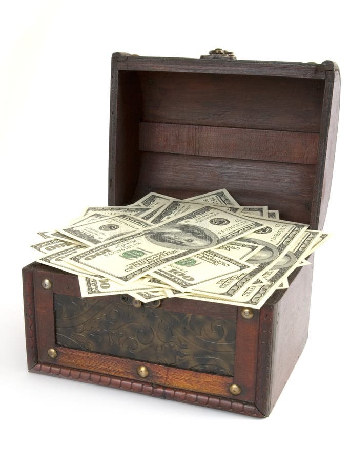 Box with money stock image. Image of white, casket, decorations - 4756549