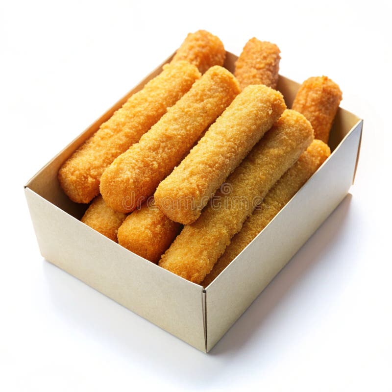 Box of mozzarella sticks stock illustration. Illustration of design ...