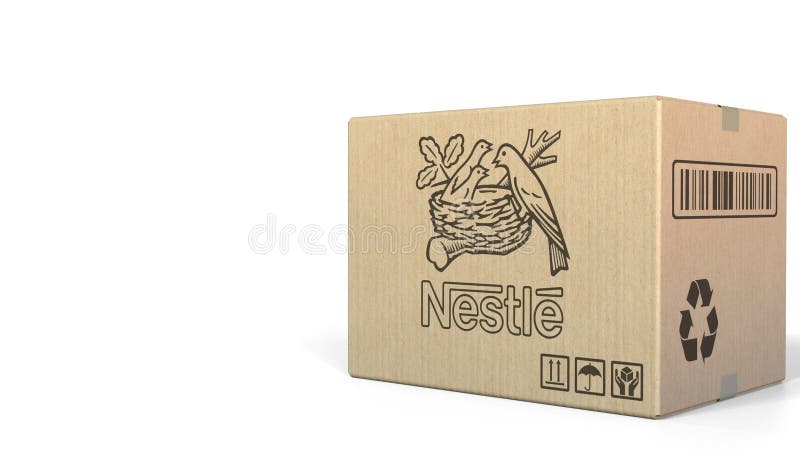 Box with Nestle Logo. Editorial 3D Rendering Editorial Stock Photo ...