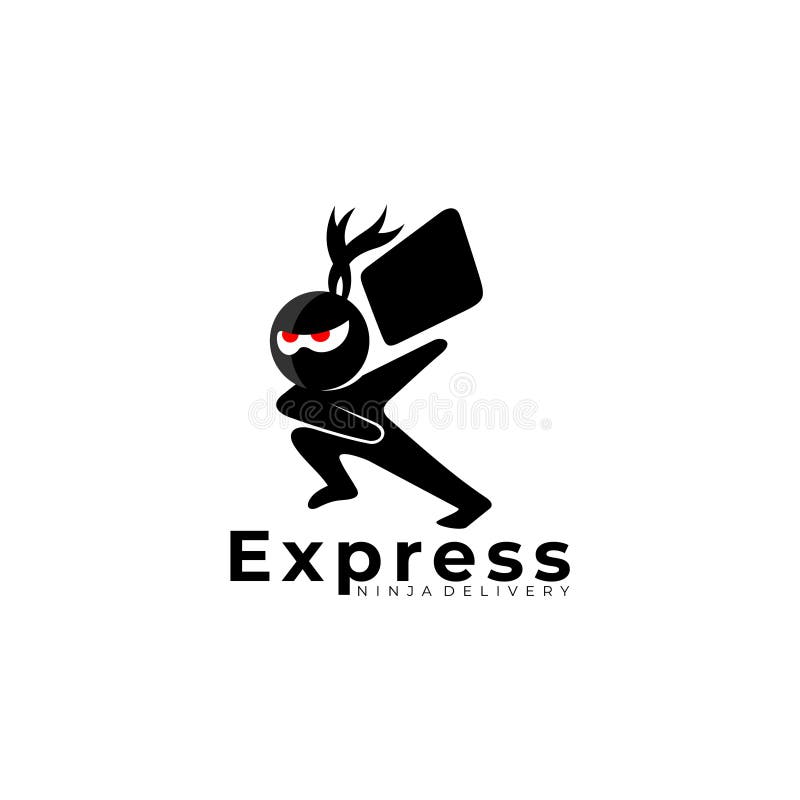 Box Ninja Logo Icon Design Stock Vector, Ninja Logo with Fast Stock ...