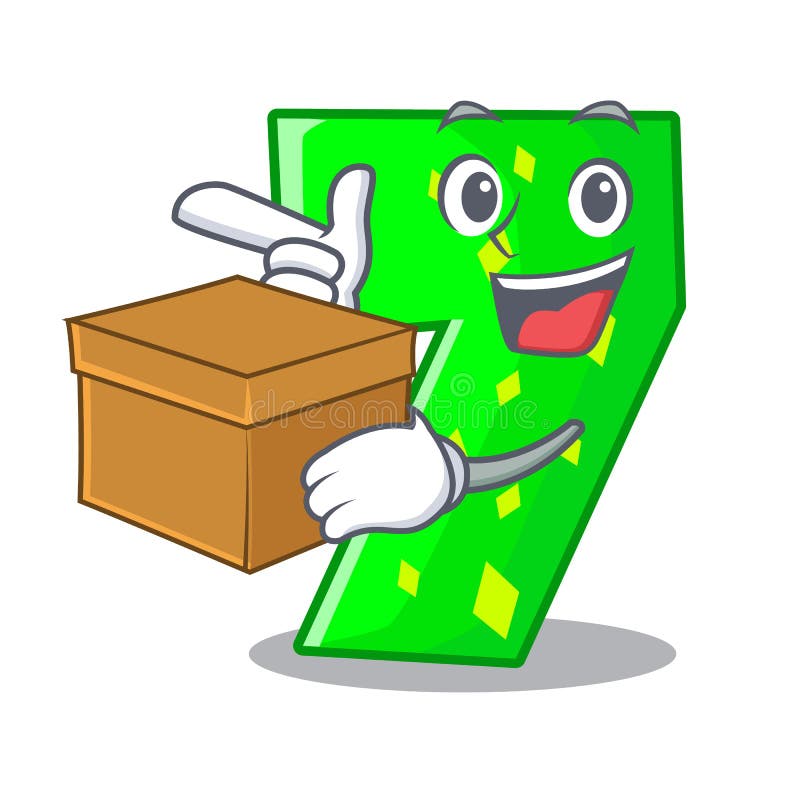 With Box Number Seven Sign on Door Cartoon Stock Vector - Illustration ...