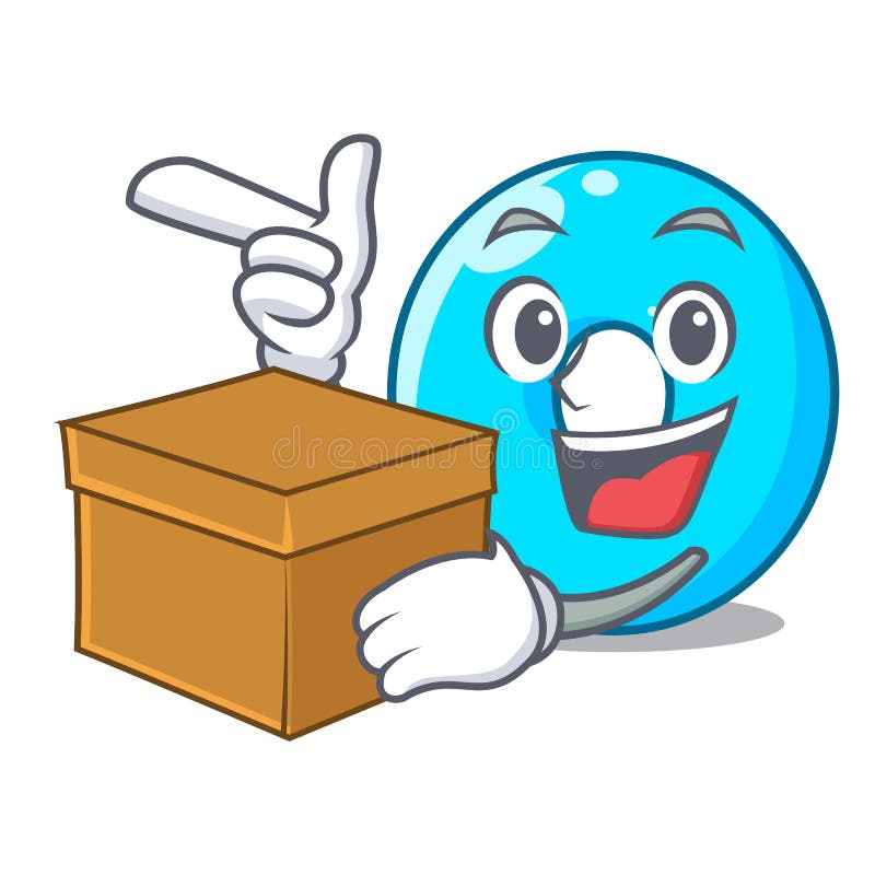 With Box the Number Zero on a Cartoon Stock Vector - Illustration of ...