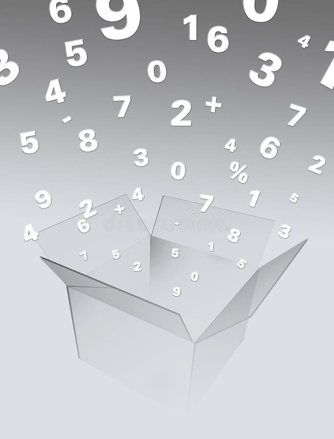 Box with numbers stock illustration. Illustration of birthday - 2189963