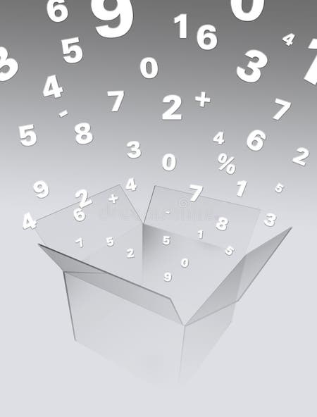 Box with numbers stock illustration. Illustration of birthday - 2189963