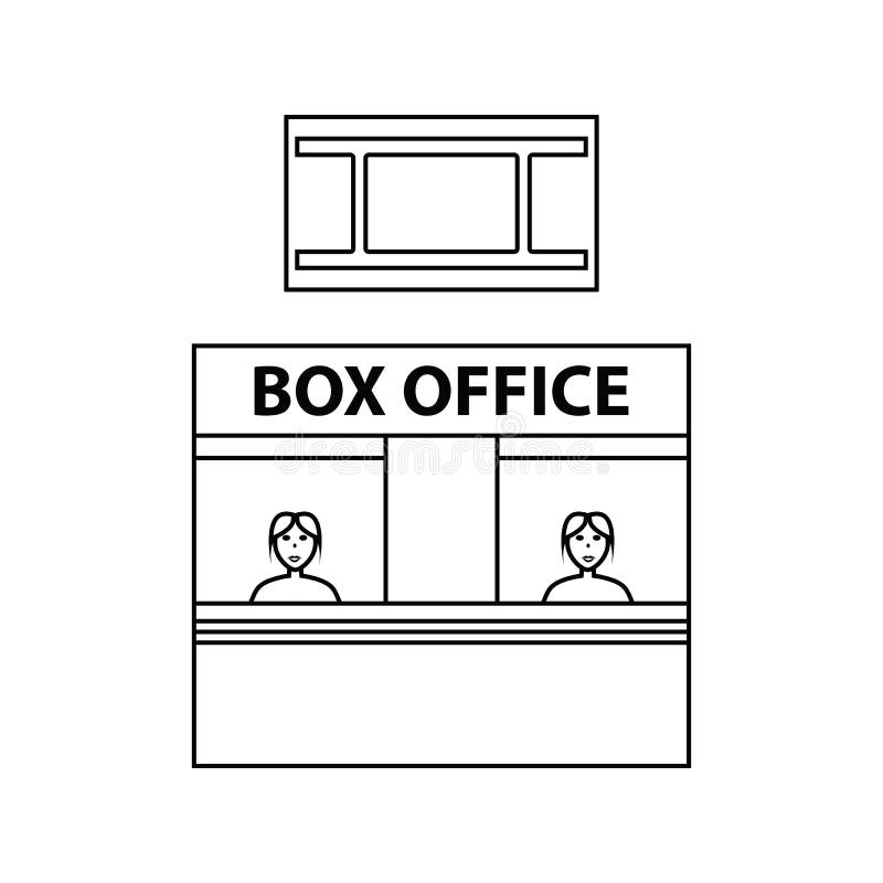 Box office icon stock vector. Illustration of concept - 124478964