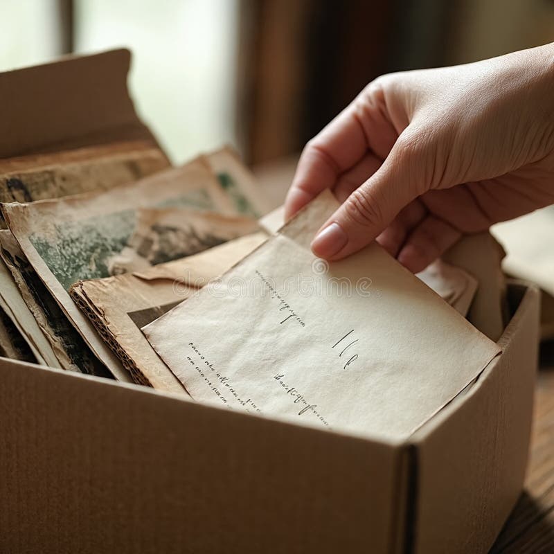 A Box of Old Letters on the Table Editorial Photography - Illustration ...