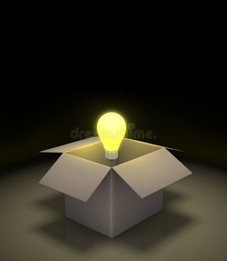 Glowing light bulb stock illustration. Illustration of inspiration ...