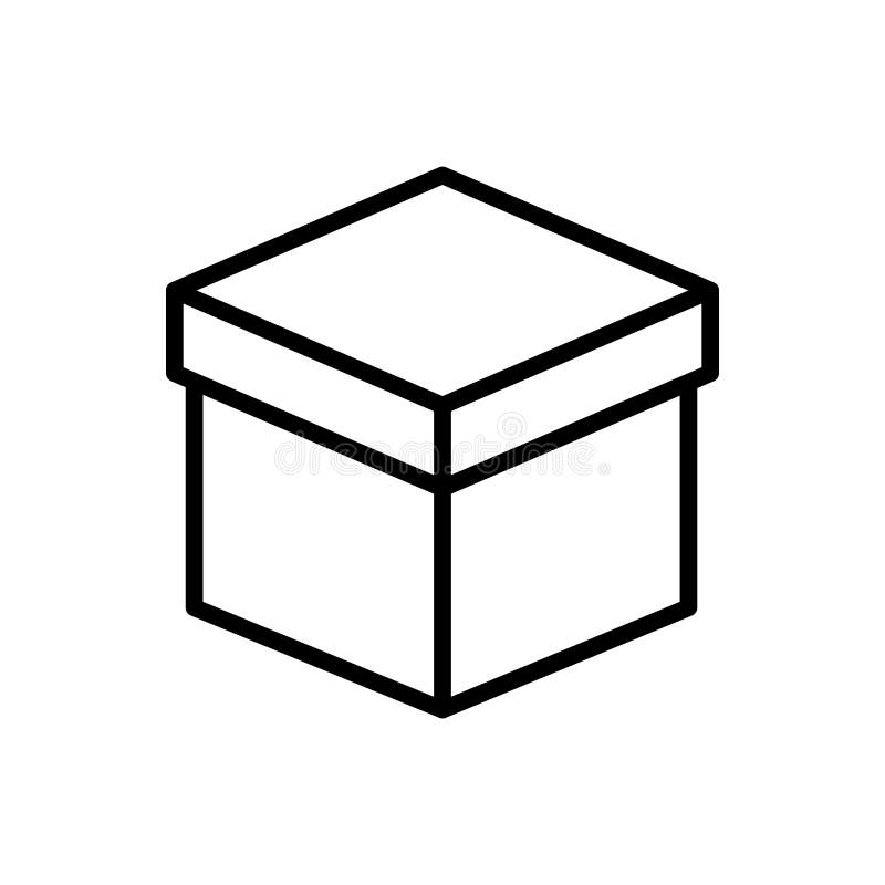 Box Outline Icon. Symbol, Logo Illustration for Mobile Concept and Web ...