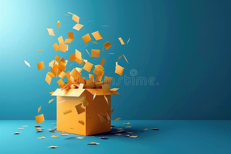 A Box Overflowing with Papers and Documents, Great for Business or ...